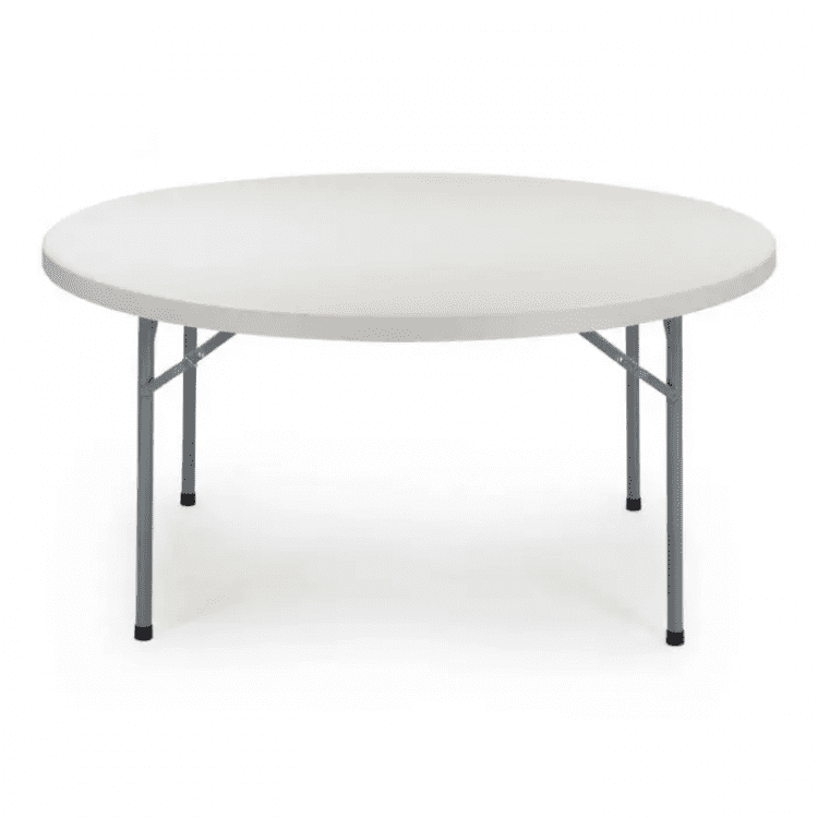 60″ Round Plastic Tables – Bounce on Rentals in Los Angeles, CA